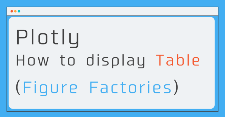 Plotly : How to display Table (Figure Factories) | AI Research Collection